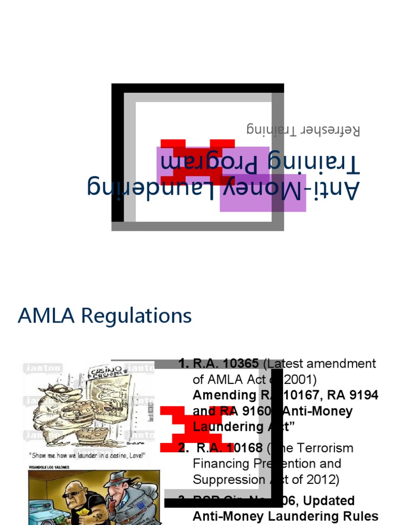 AMLA Refresher Training Program June 2016 PDF | PDF | Money Laundering ...