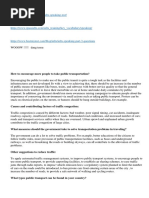 Transportation Survey Question Examples | PDF | Public Transport | Bus