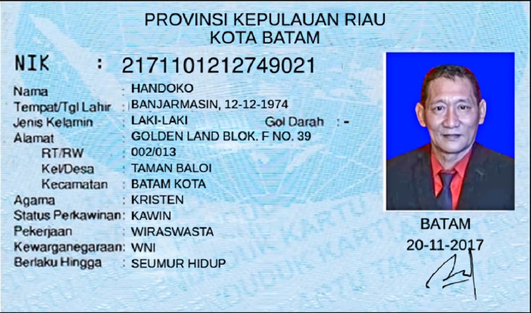 Contoh KTP 2017 | PDF