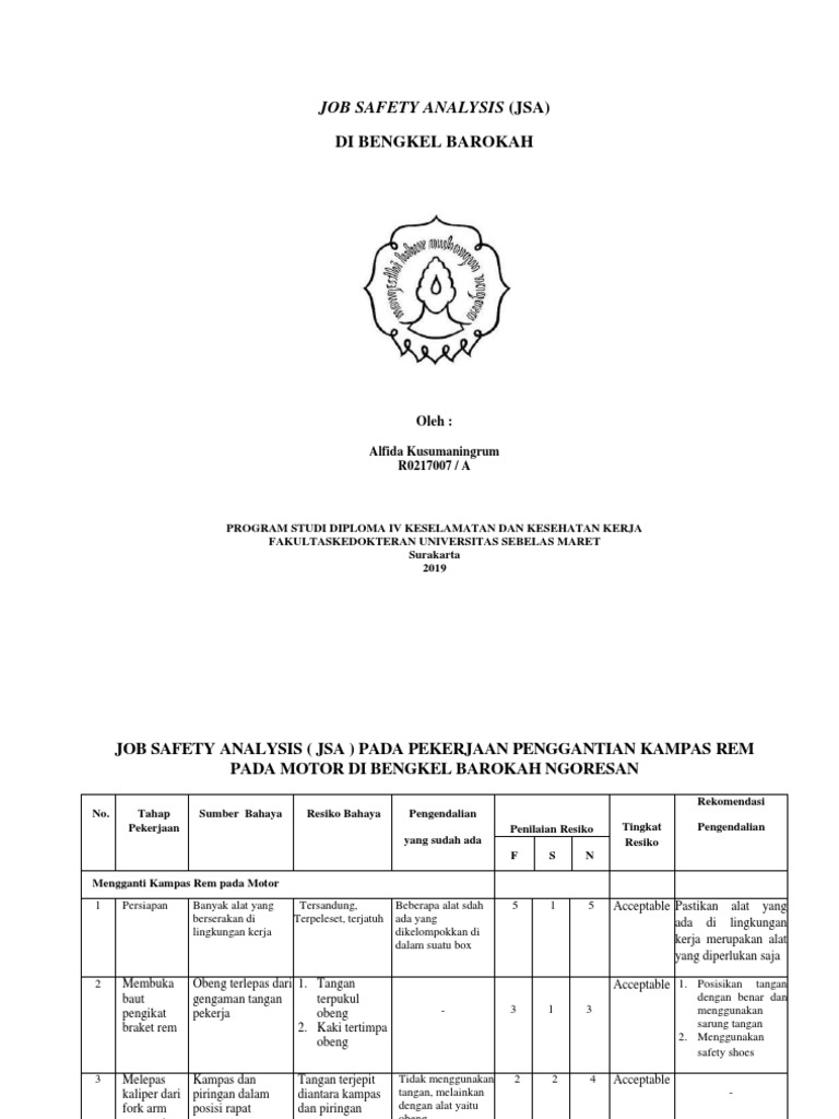 Job Safety Analysis | PDF