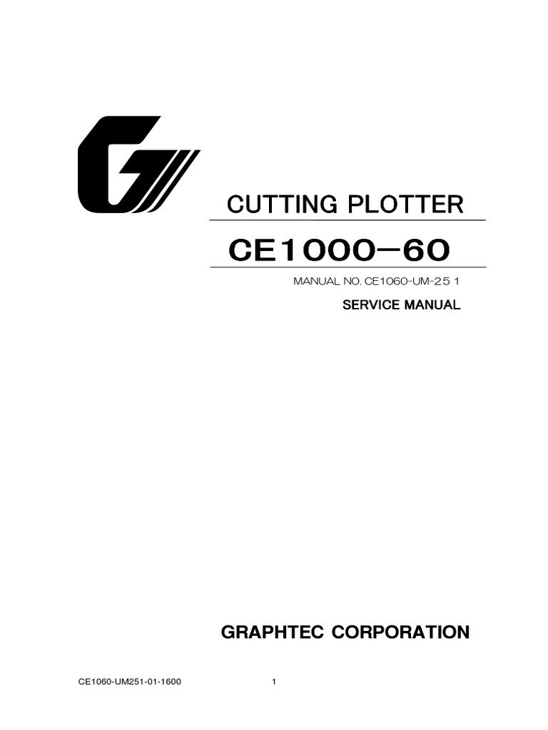Graphtec CE1000 | PDF | Belt (Mechanical) | Screw