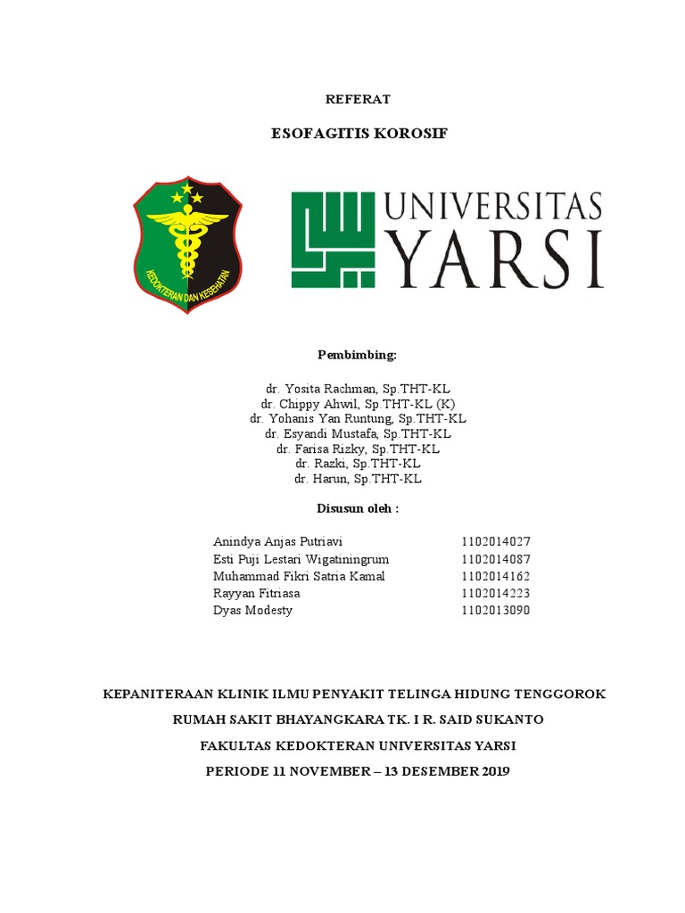 ESOFAGITIS KOROSIF - Fix | PDF