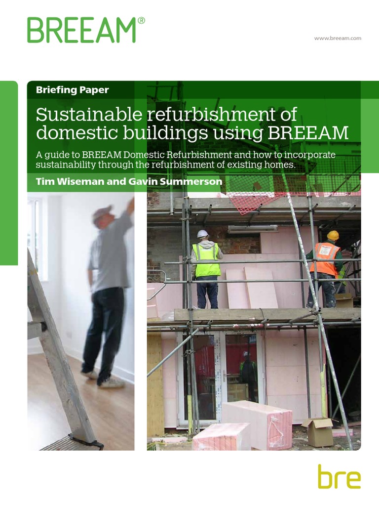 Sustainable Refurbishment of Domestic Buildings Using BREEAM PDF | PDF ...