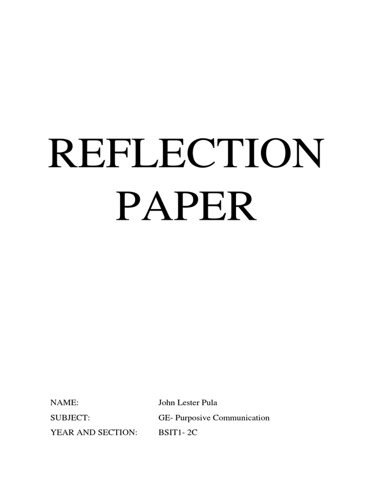 Reflection Paper | PDF | Philippines | Social Media