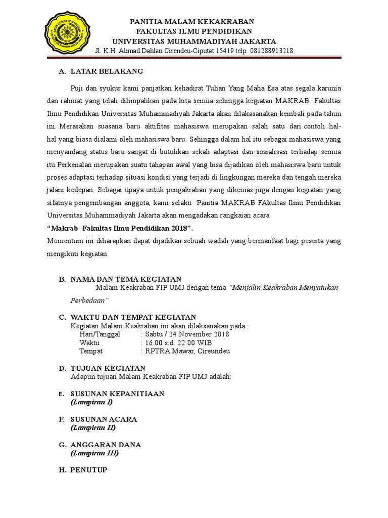 Proposal Makrab | PDF