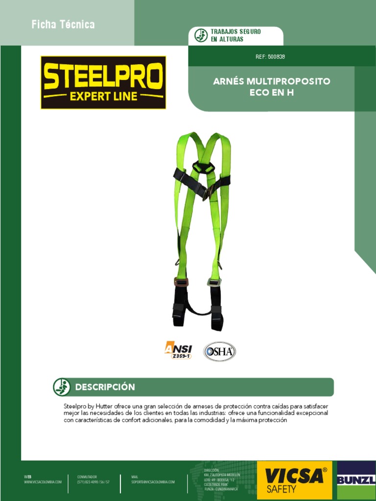 Ficha Tecnica Arnes Steel Pro | PDF | Naturaleza