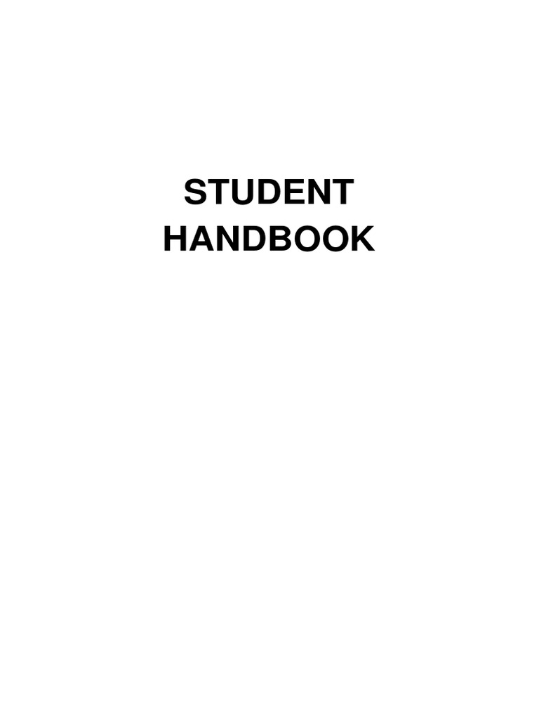 Student Handbook Revised As of Feb 2019 PDF | PDF | University And ...