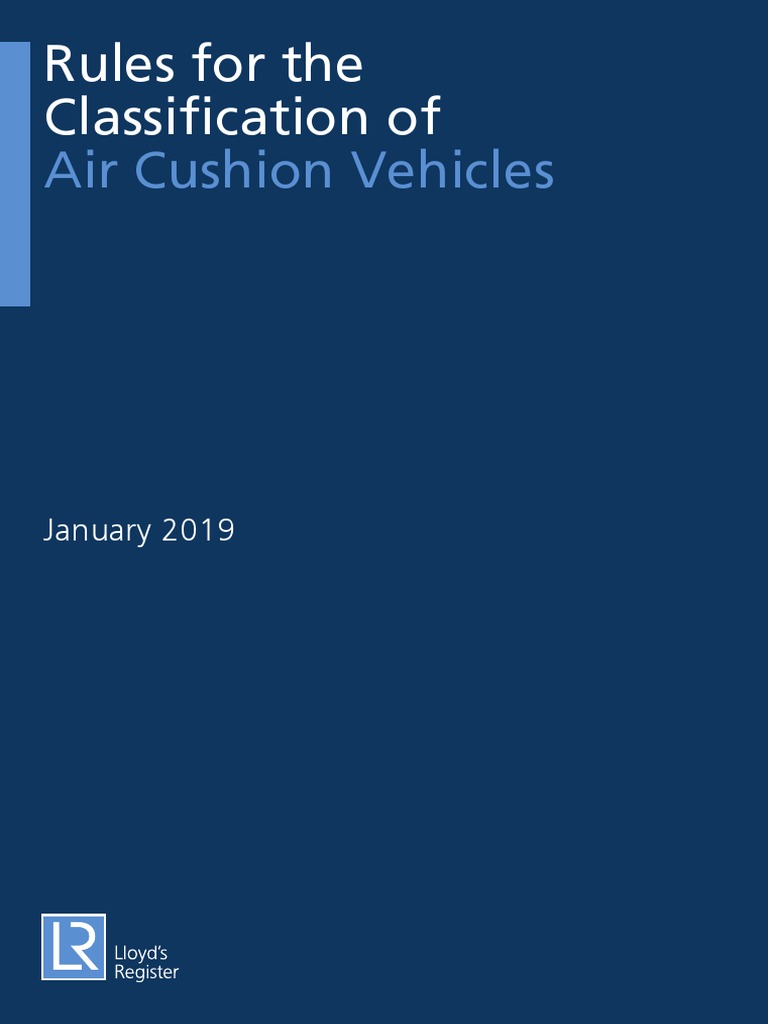 Rules For The Classification of Air Cushion Vehicles | PDF | Stress ...