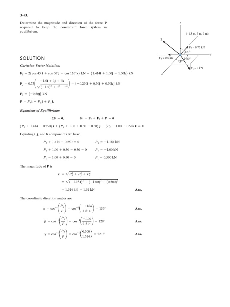 3d Force System PDF | PDF | Force | Euclidean Vector