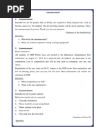 School Announcement Examples Collection | PDF