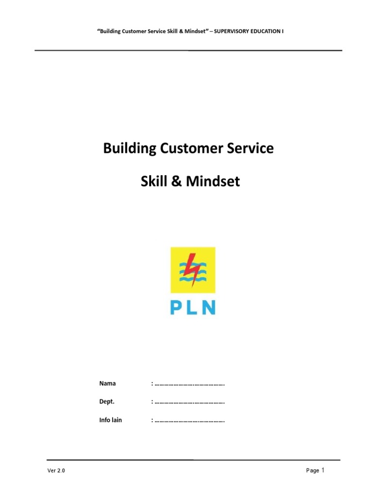 Building Customer Service Mindset | PDF