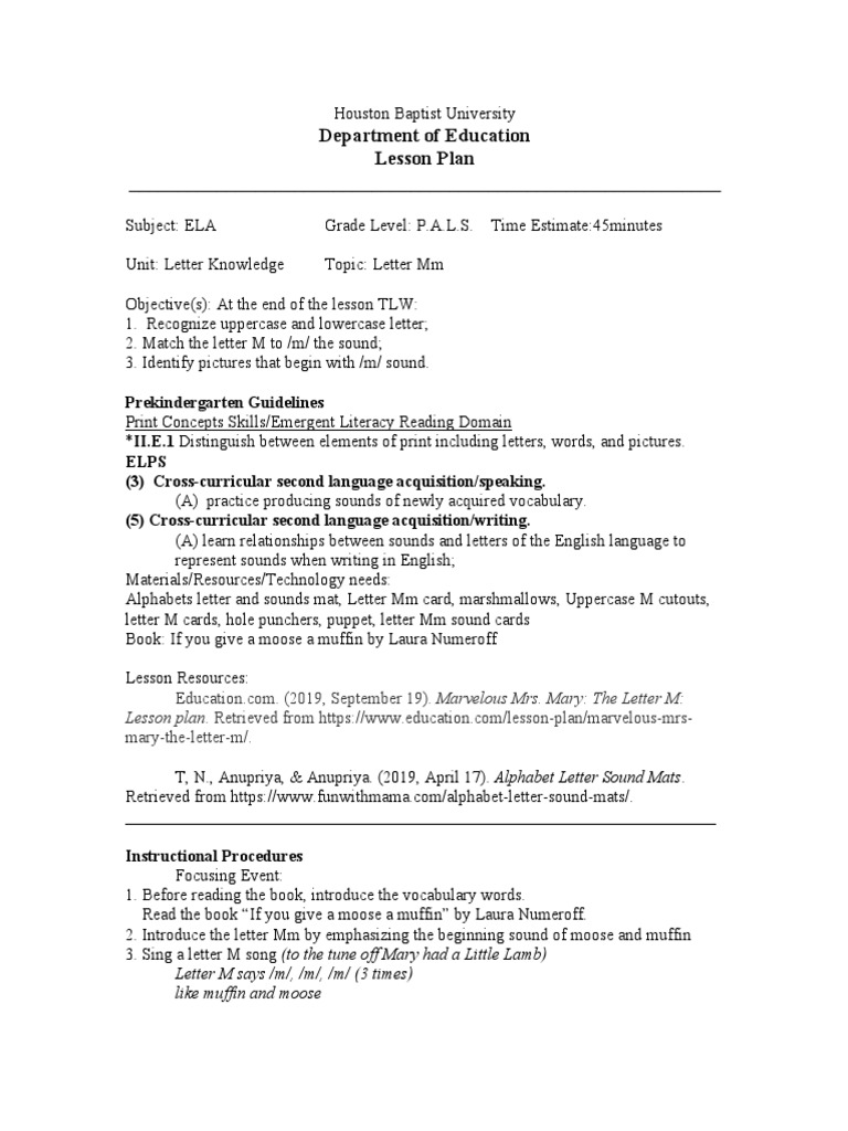 Fourth Observation Lesson Plan Ela | PDF | Lesson Plan | Vocabulary