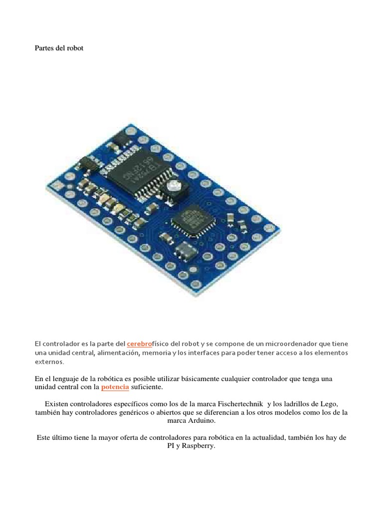 Partes Del Robot | PDF | Robot | Robótica