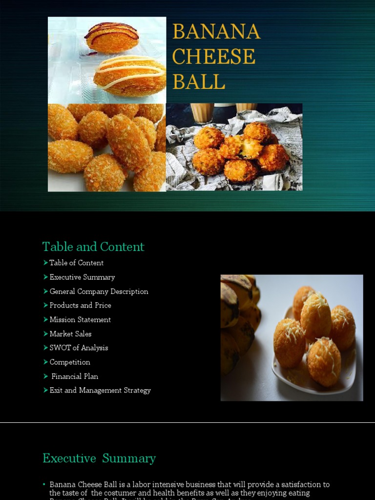 Banana Cheese Ball Business Plan | PDF | Swot Analysis | Business