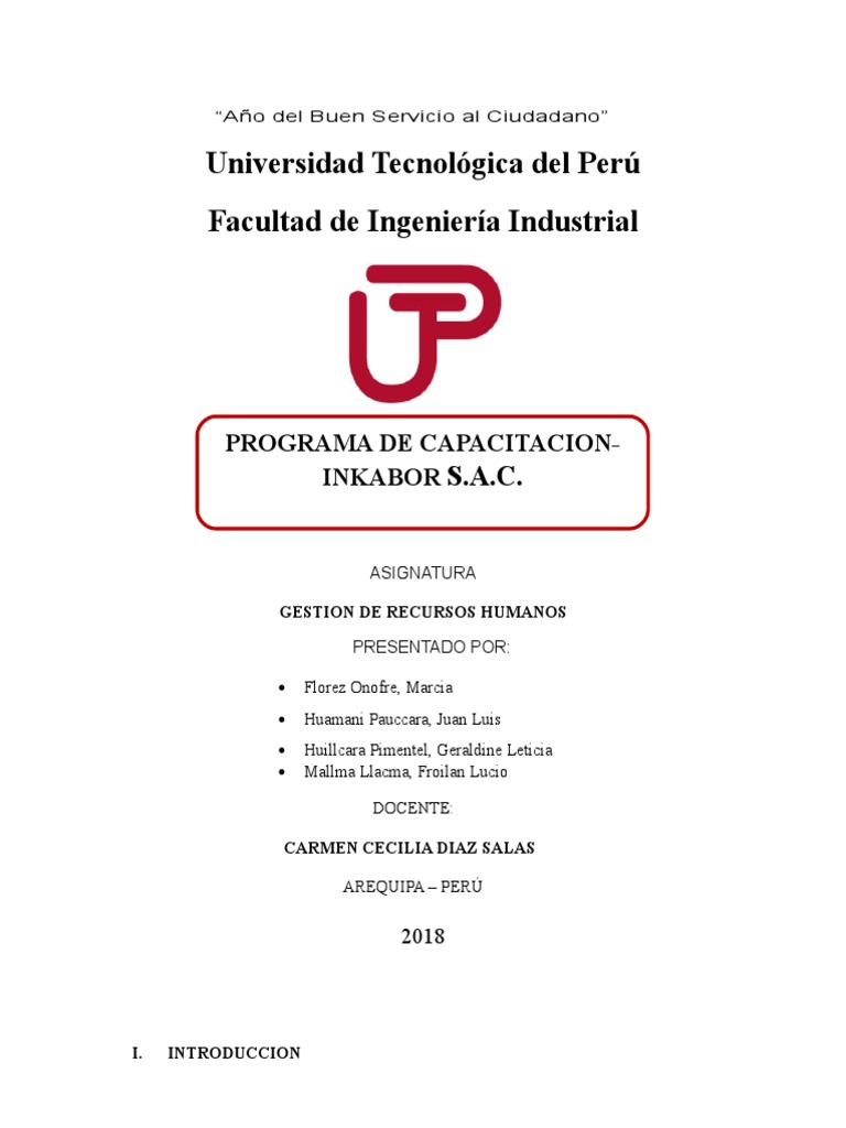 Programa de capacitación en primeros auxilios para el personal de ...