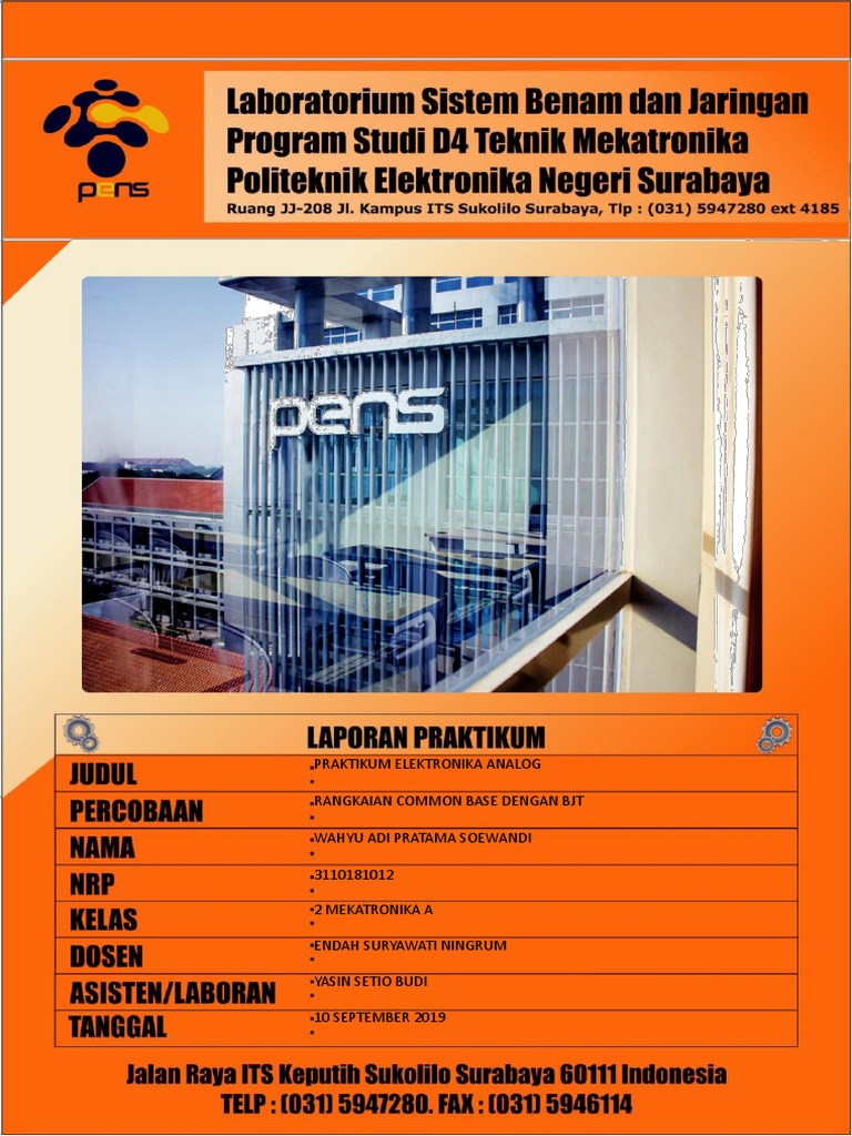 Prak1. Rangkaian Penguat Common Base | PDF | Metode & Bahan Ajar | Sains & Matematika
