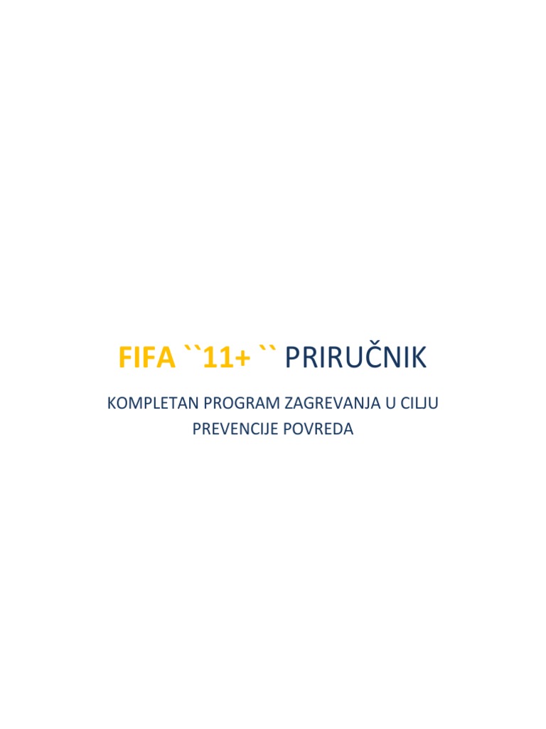 Prirucnik FIFA-11+ | PDF