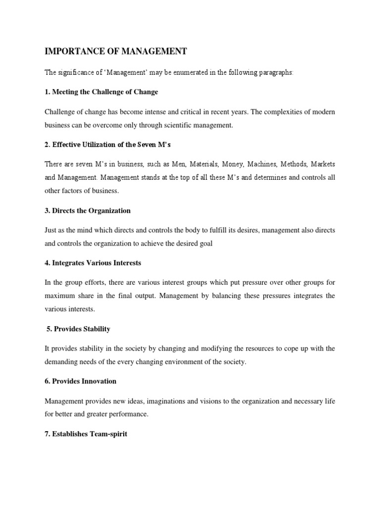 Key Functions and Importance of Management | PDF | Goal | Human Resources
