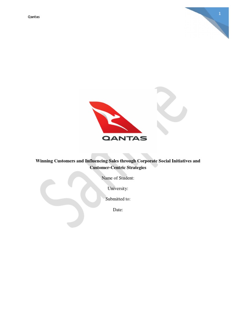 Qantas | PDF | Airlines | Strategic Management