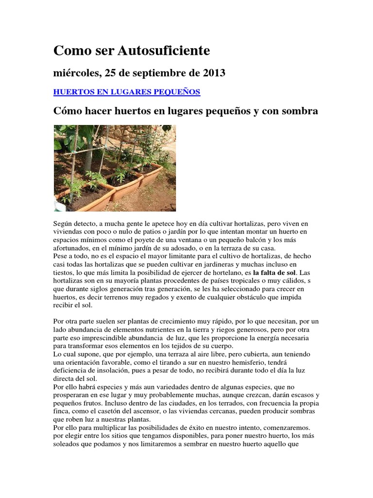 Como Ser Autosuficiente | PDF | Riego | Suelo