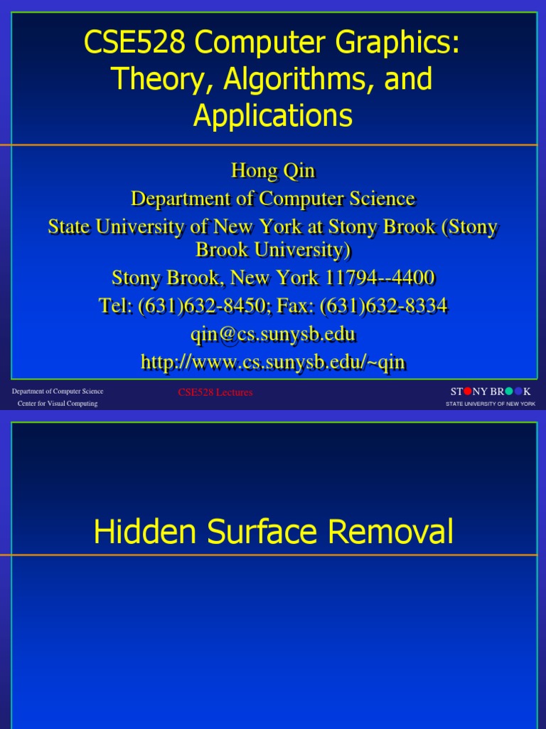Hidden Surface Removal PDF | PDF | Algorithms | Computer Aided Design