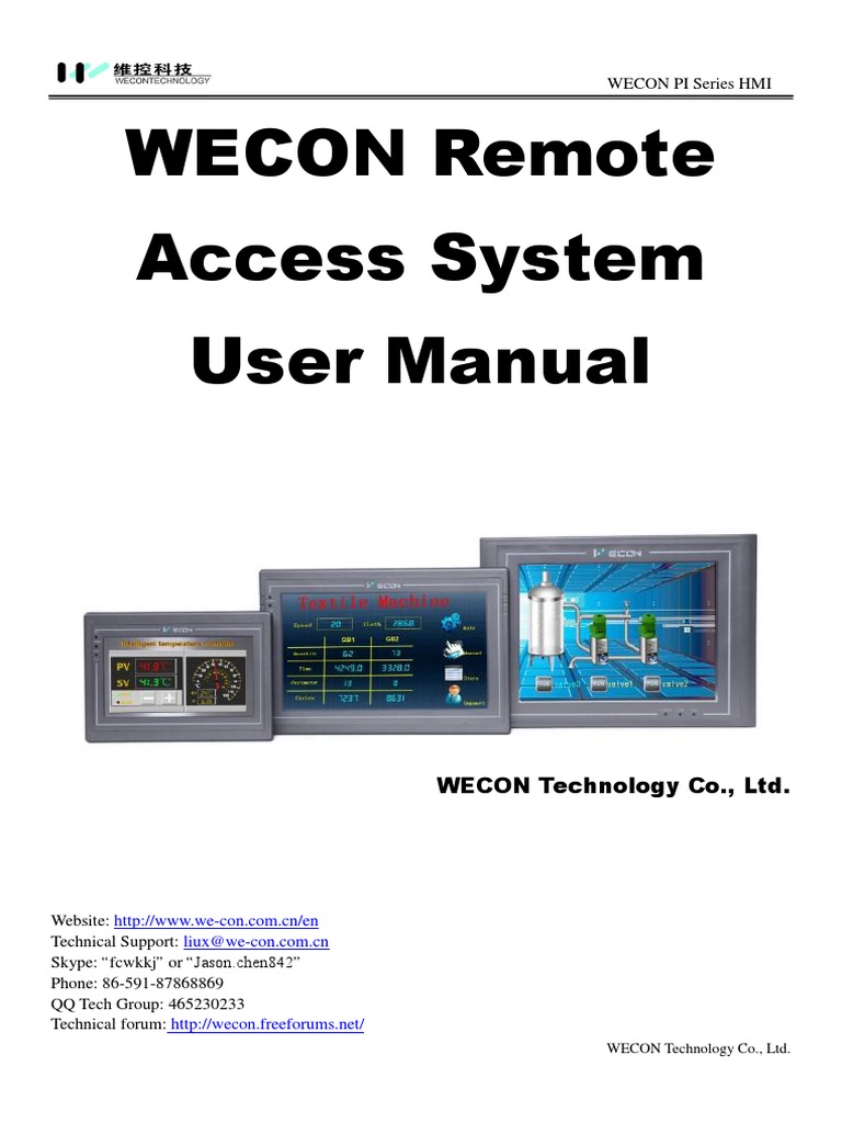 Manual WECON APP PDF | PDF | User Interface | Computer Network