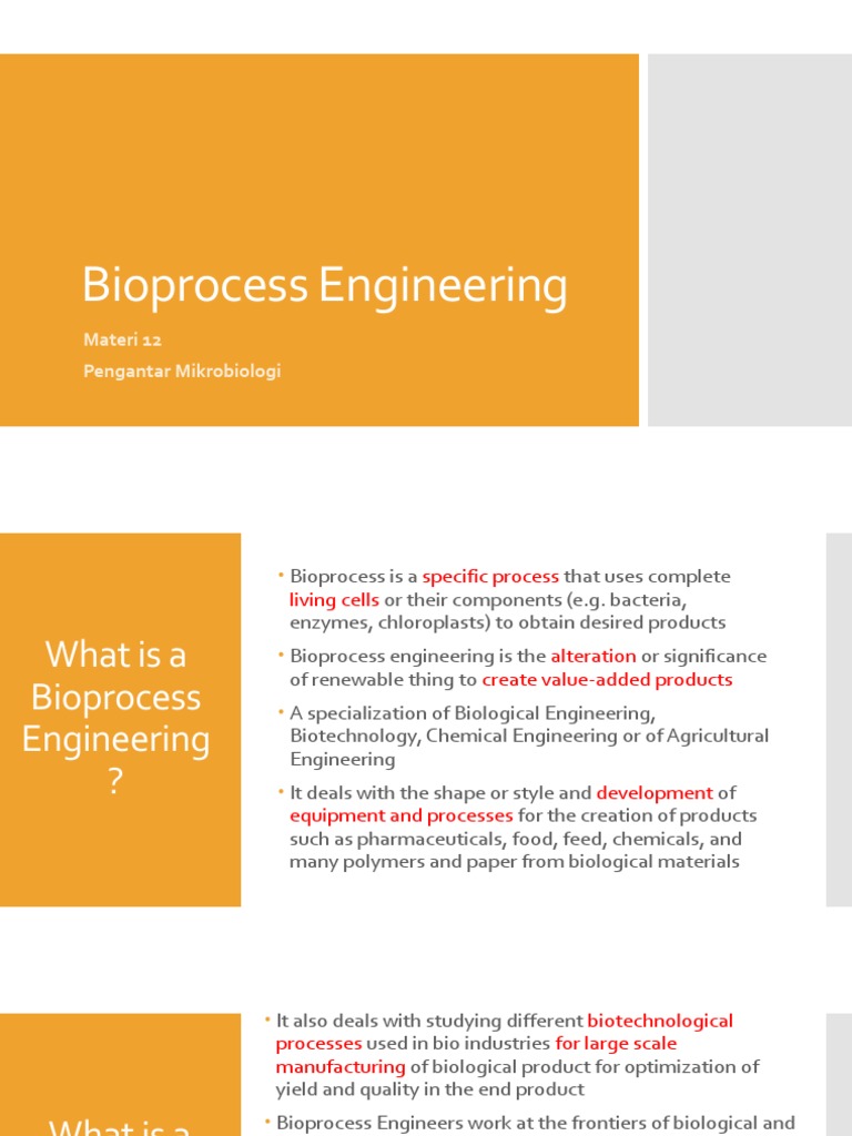 Bioprocess Technology | PDF | Biotechnology | Engineering