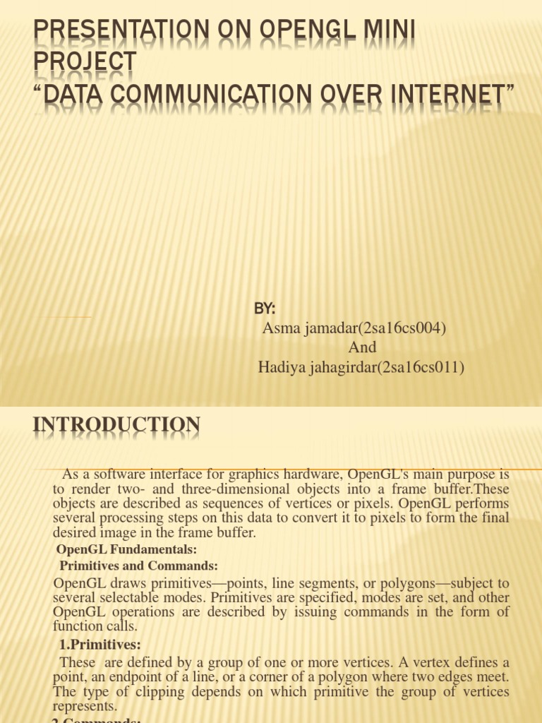 Presentation On OpenGL Mini Project | PDF | 3 D Computer Graphics ...