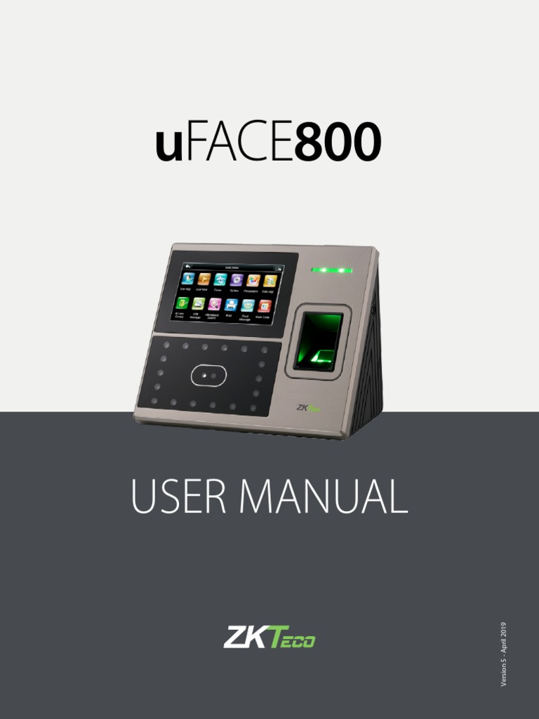 Uface800 Usermanual PDF | PDF | Backup | Computer Engineering