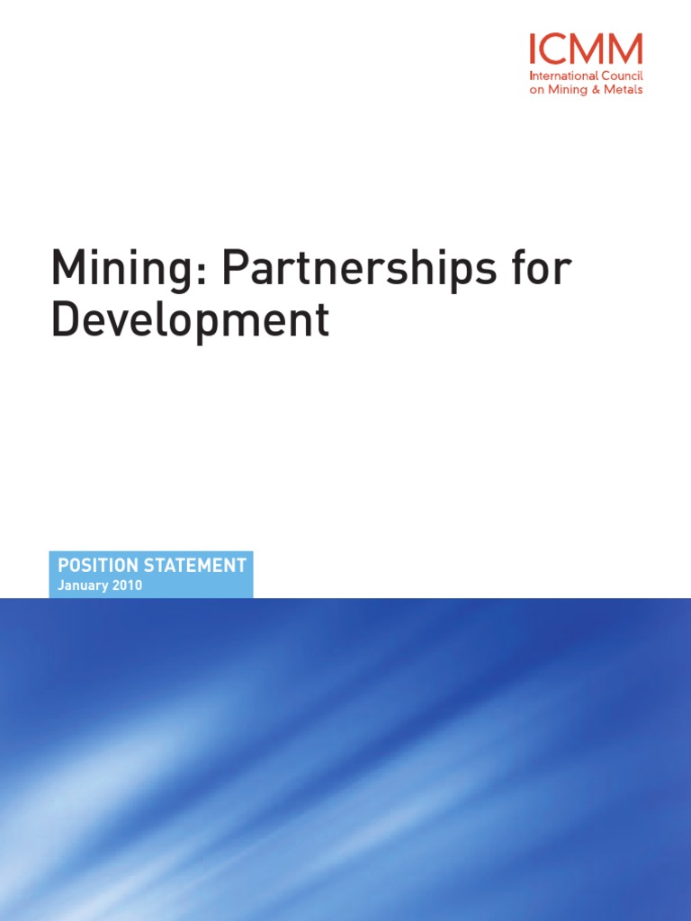Mining Partnerships for Economic Growth | PDF | Governance | Mining