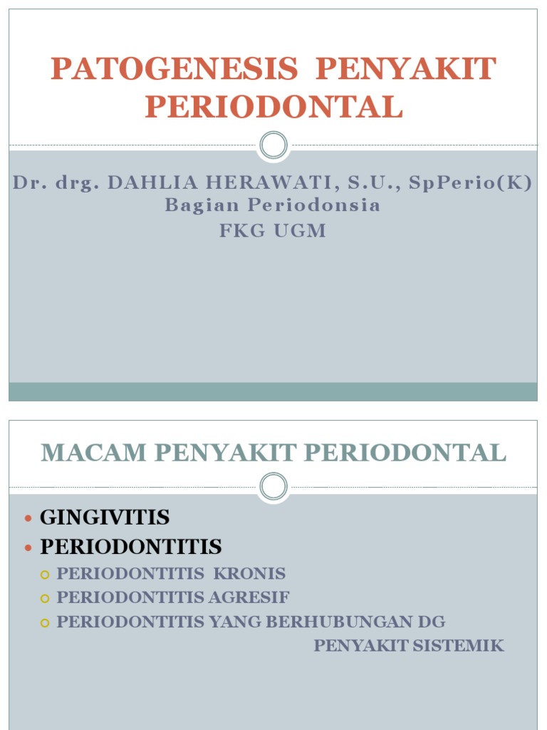 Patogenesis Penyakit Periodontal | PDF | Kesehatan Holistik | Sains & Matematika