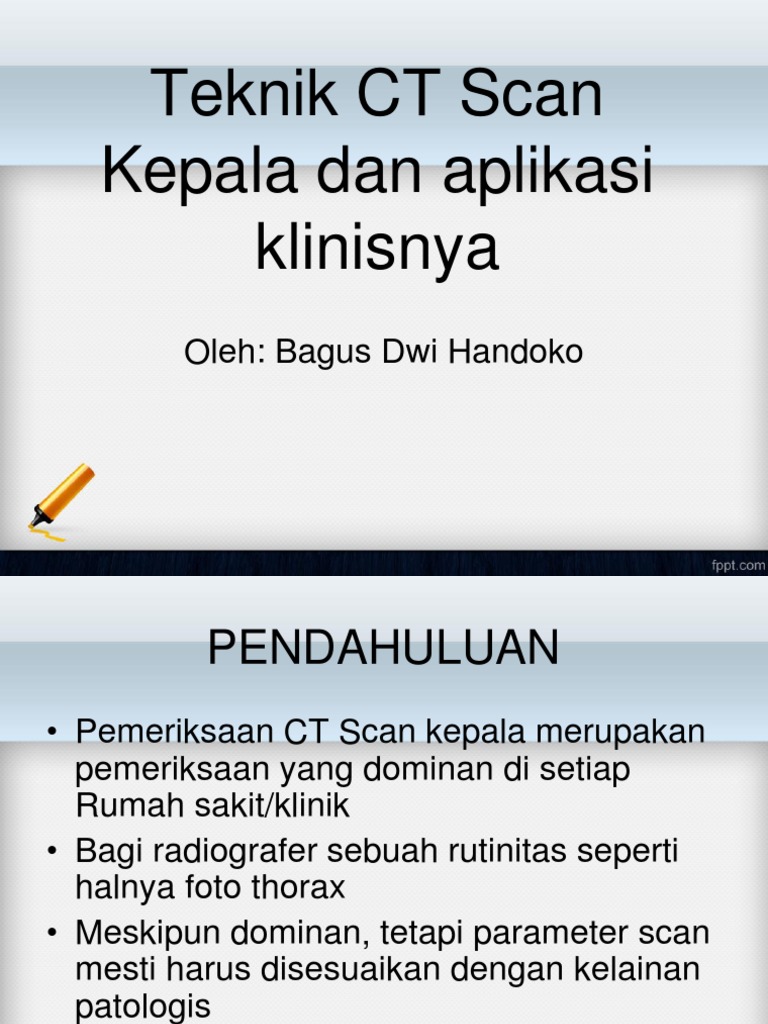 Teknik CT Scan Kepala | PDF