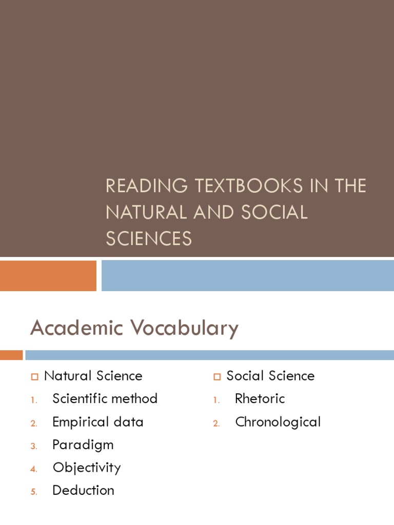 Reading Textbooks in The Natural and Social Sciences Edited 1 | PDF ...