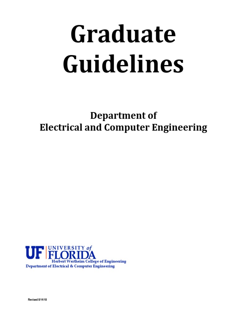University of Florida Ece Graduate Guidelines/handbook | PDF | Thesis ...