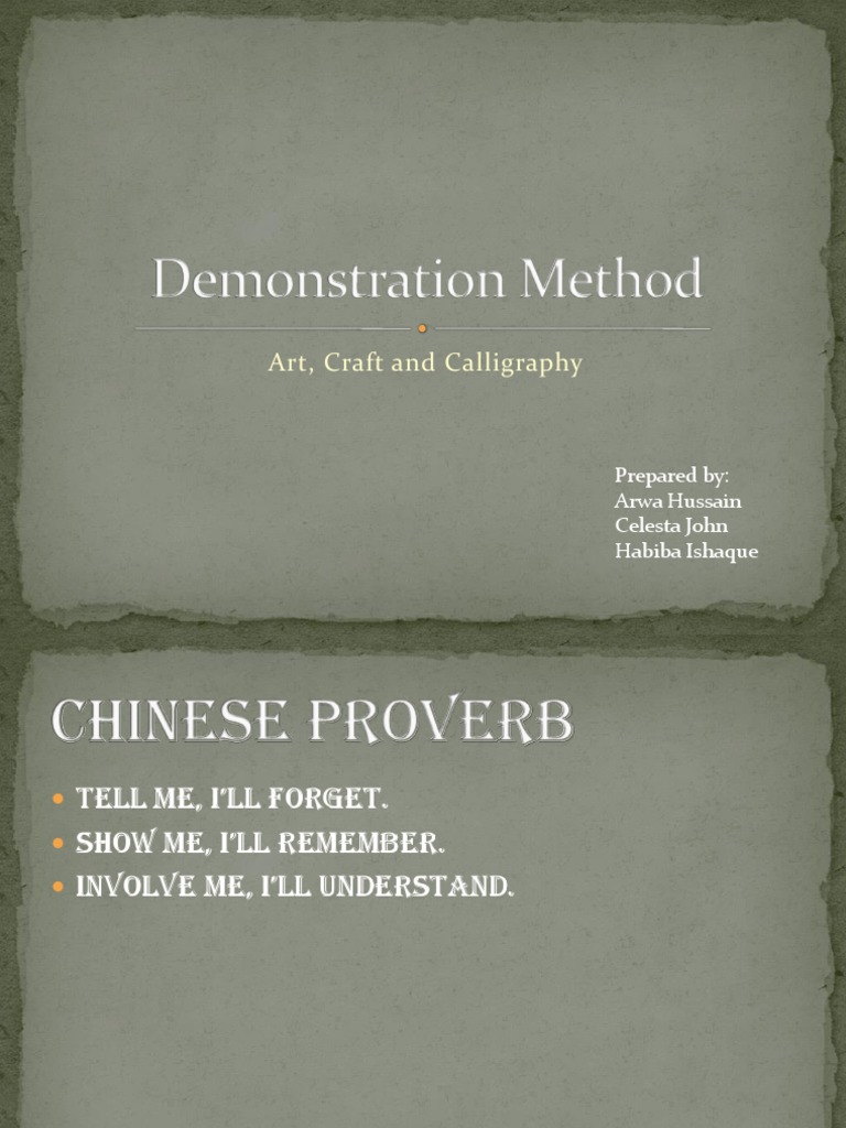 Demonstration Method | PDF