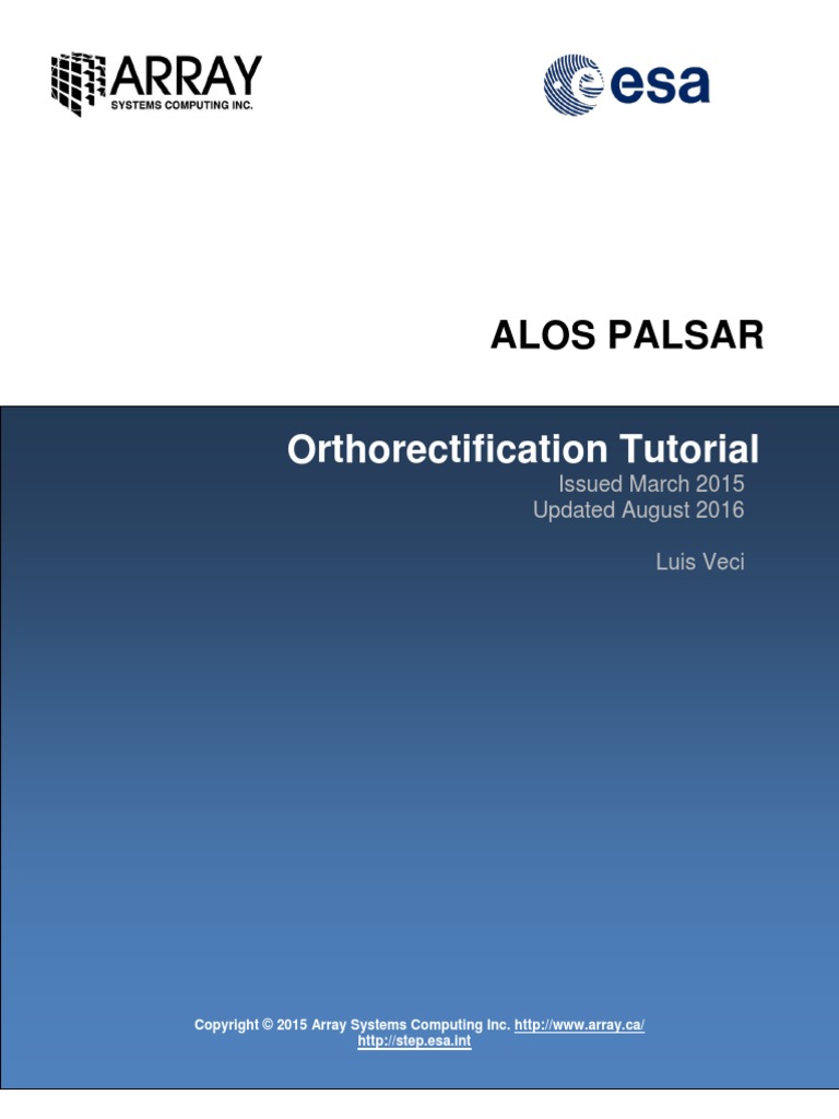 ALOS PALSAR Orthorectification Tutorial | PDF | Image Resolution | Radar