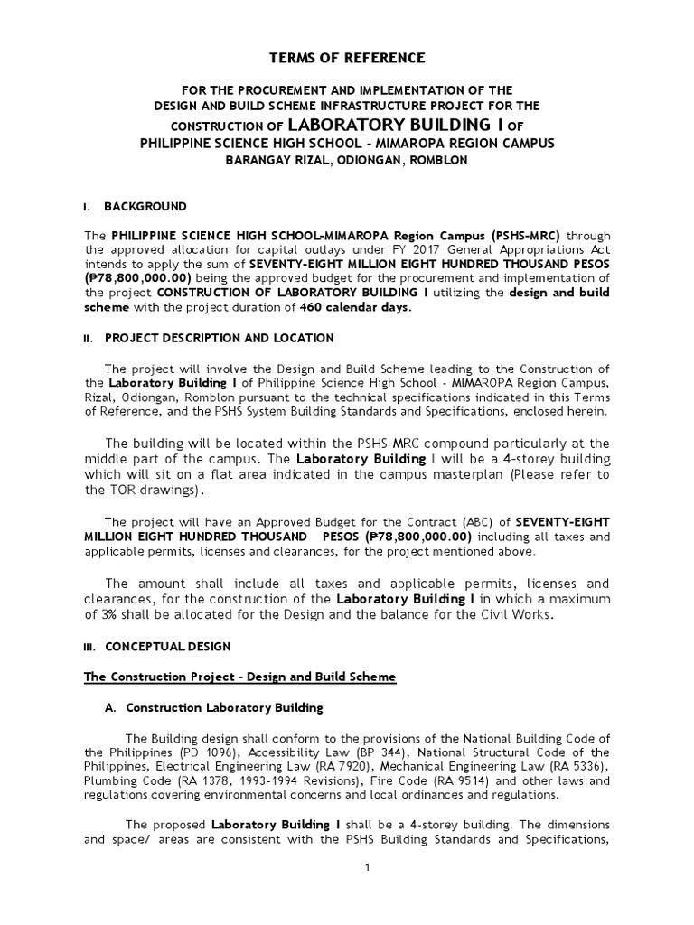 TOR Laboratory I PDF | PDF | Laboratories | Dangerous Goods