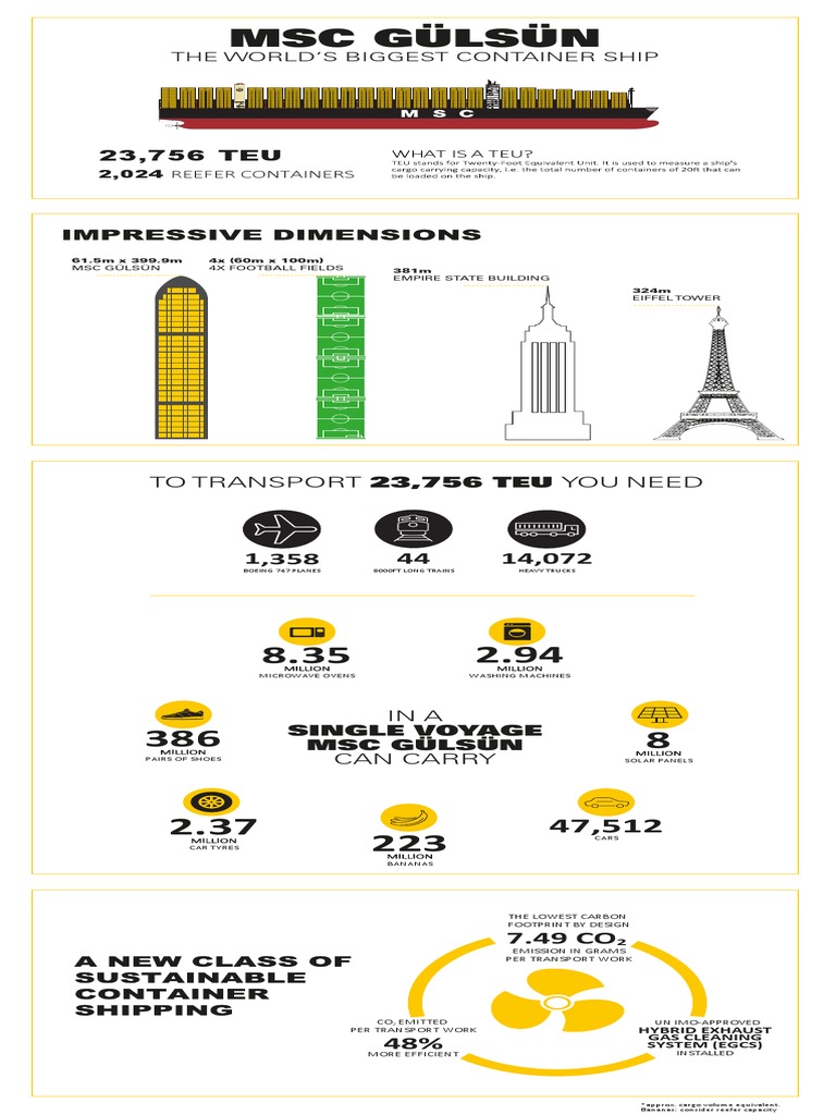 MSC Gulsun Infographic | PDF | Sustainable Technologies | Transport