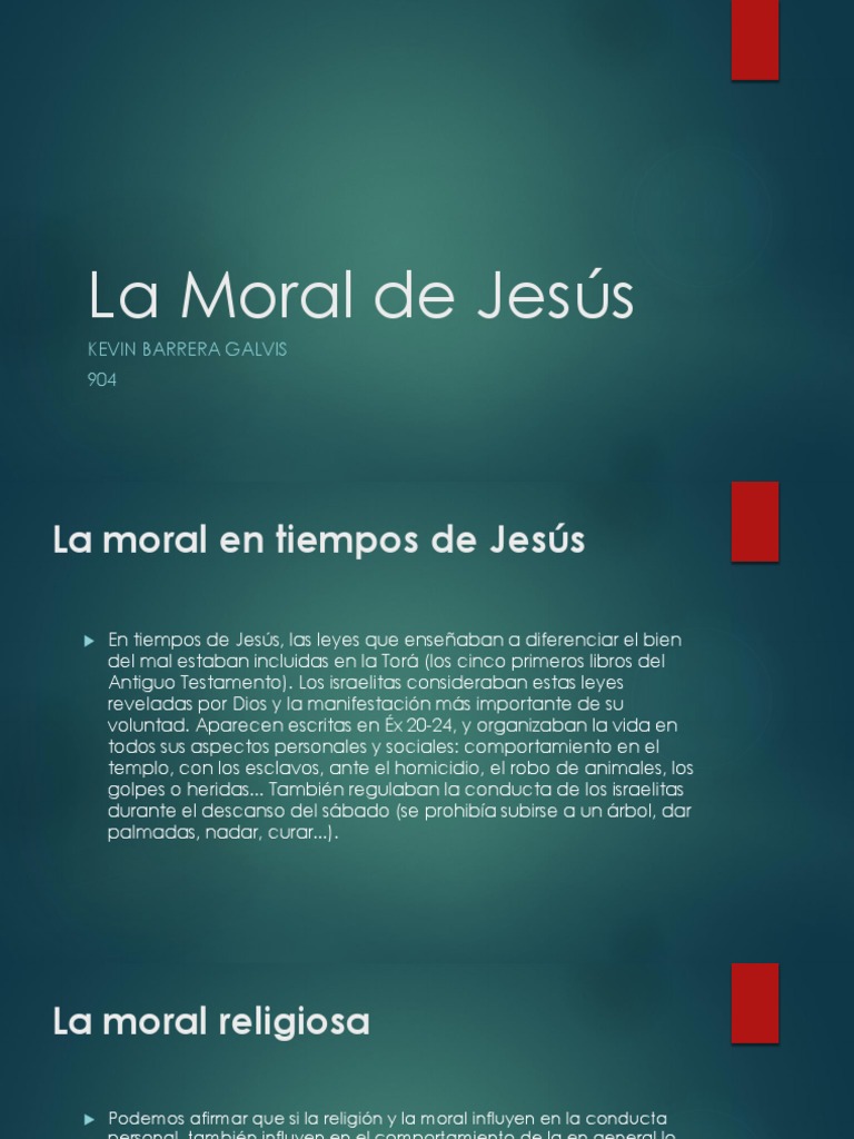 La Moral de Jesús | PDF | Moralidad | Diez Mandamientos