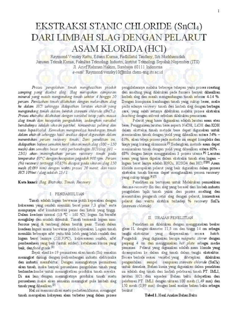 Pelarutan Timah PDF | PDF | Sains & Matematika