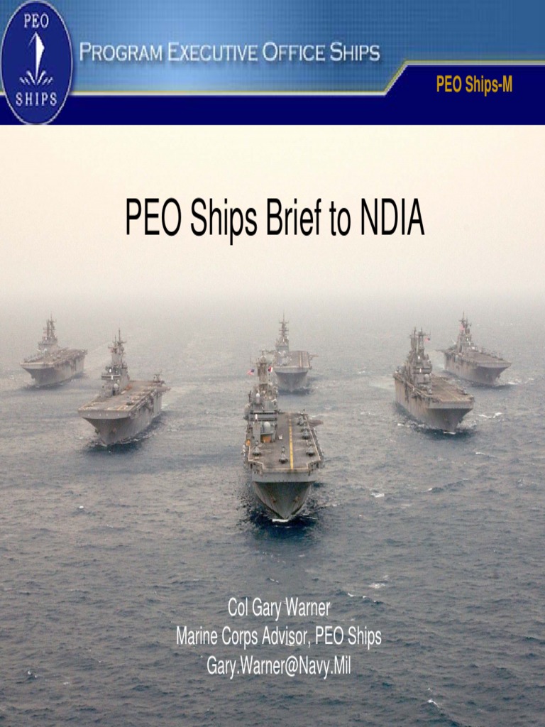 PEO Ships Brief To NDIA PDF | PDF | Ships | Transport