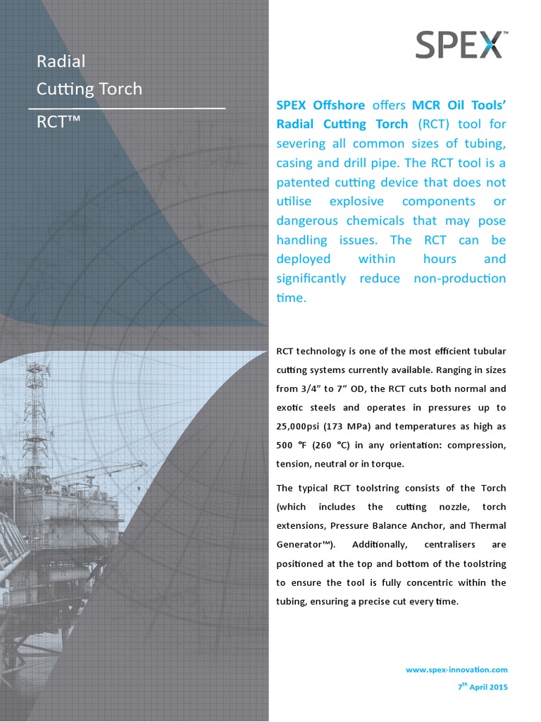 Radial Cutting Torch 070415 | PDF | Pipe (Fluid Conveyance ...