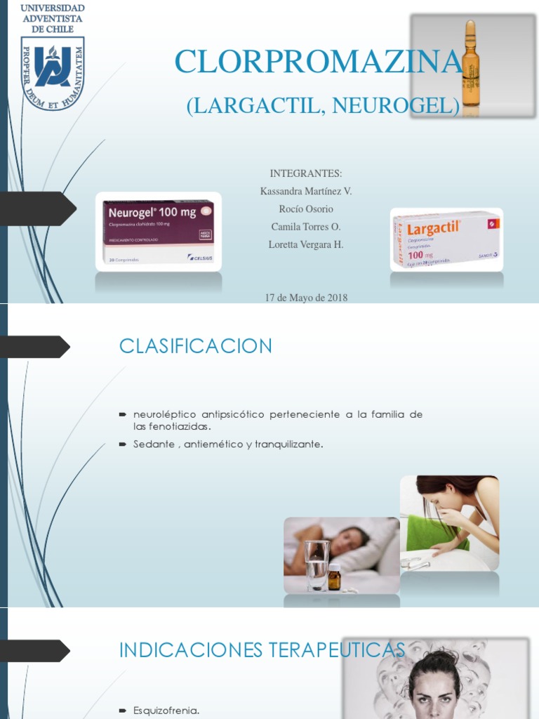 CLORPROMAZINA | PDF | Antipsicótico | Drogas