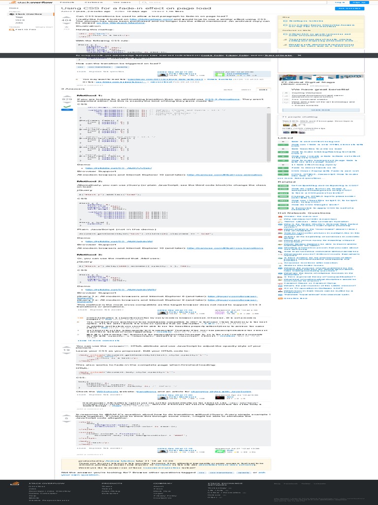 Css Transitions - Using CSS For A Fade-In Effect On Page Load - Stack ...
