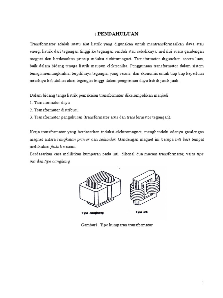 Teori Transformator Distribusi | PDF