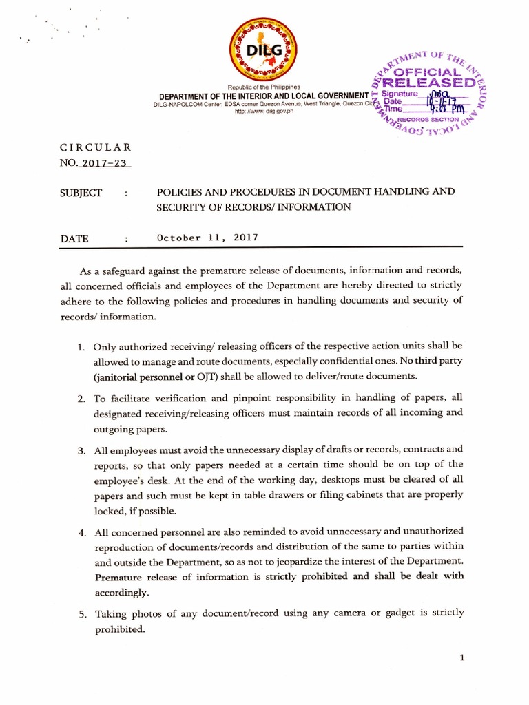 DILG - Cover Sheets (Classified Documents) PDF | Download Free PDF ...