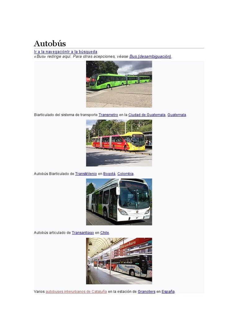 HISTORIA DEL AUTOBUS - Odt | PDF | Autobús | Cambio tecnológico