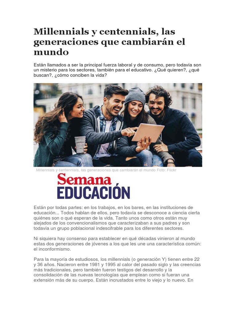 Millennials y Centennials | PDF | Millennials