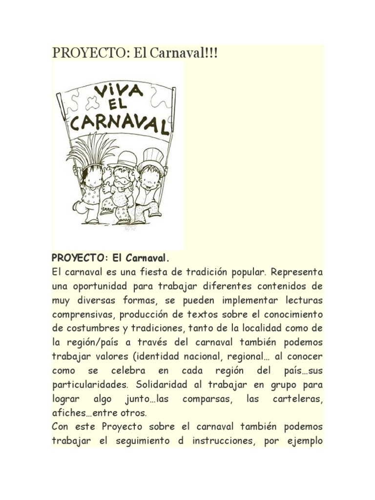 Proyecto Carnaval | PDF | Carnaval