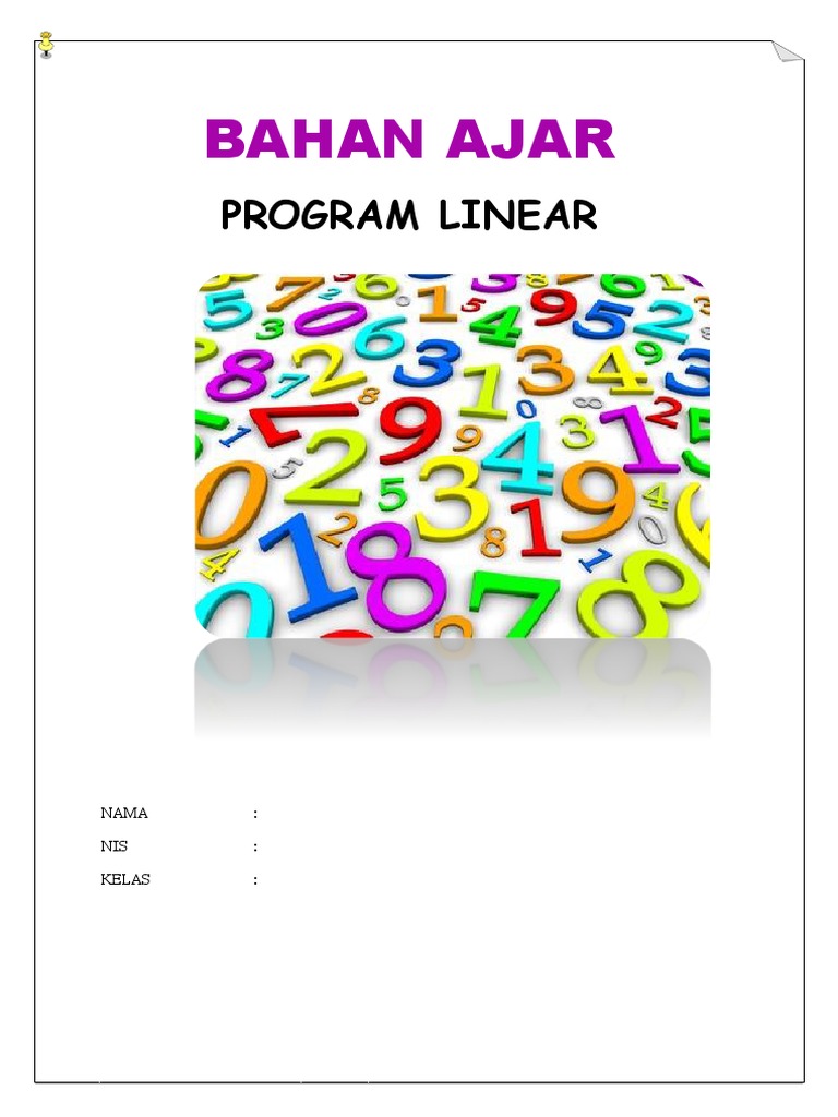 Bahan Ajar KD 3.2 Program Linear Rev | PDF